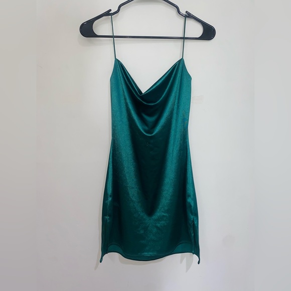 Dresses | Emerald Green Slip Dress | Poshmark
